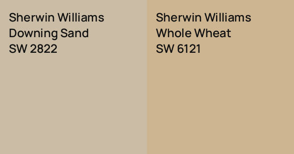 Sherwin Williams Downing Sand vs. Sherwin Williams Whole Wheat comparison