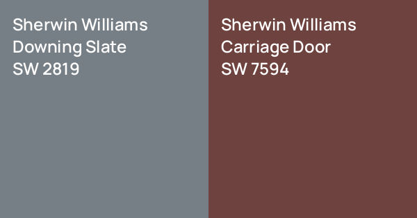 Sherwin Williams Downing Slate vs. Sherwin Williams Carriage Door ...