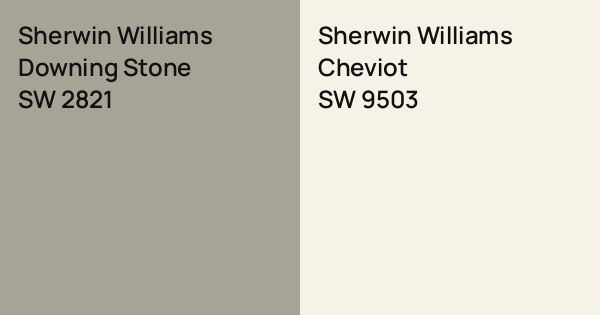 Sherwin Williams Downing Stone vs. Sherwin Williams Cheviot comparison