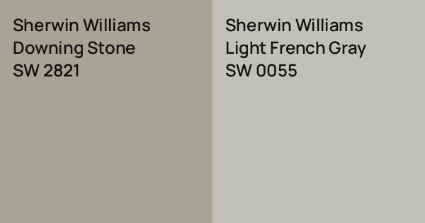 Sherwin Williams Downing Stone vs. Sherwin Williams Light French Gray ...