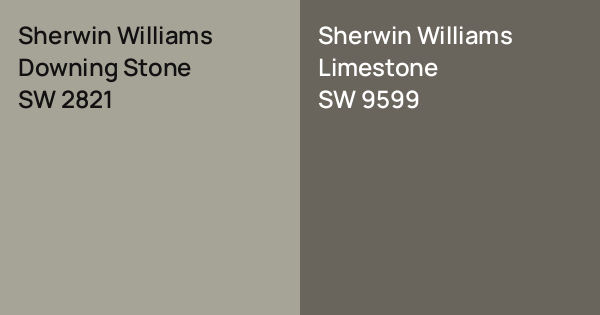 Sherwin Williams Downing Stone vs. Sherwin Williams Limestone comparison