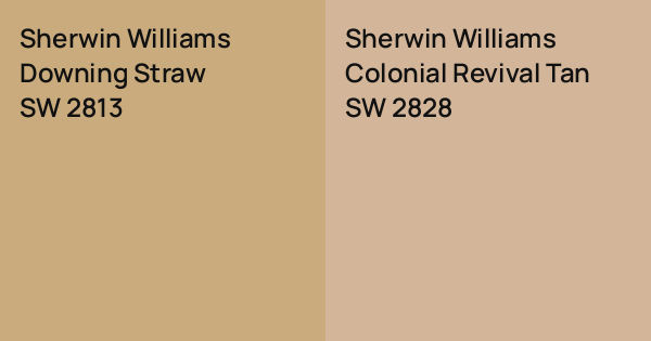 Sherwin Williams Downing Straw vs. Sherwin Williams Colonial Revival ...