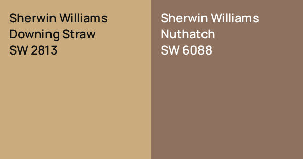 Sherwin Williams Downing Straw vs. Sherwin Williams Nuthatch comparison