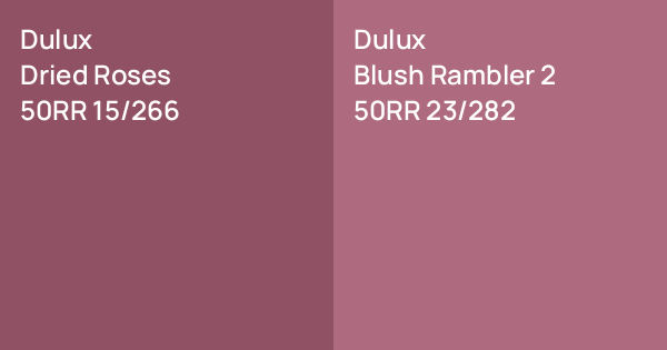 Dulux Dried Roses vs. Dulux Blush Rambler 2 comparison