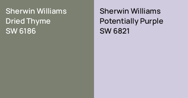 Sherwin Williams Dried Thyme vs. Sherwin Williams Potentially Purple ...