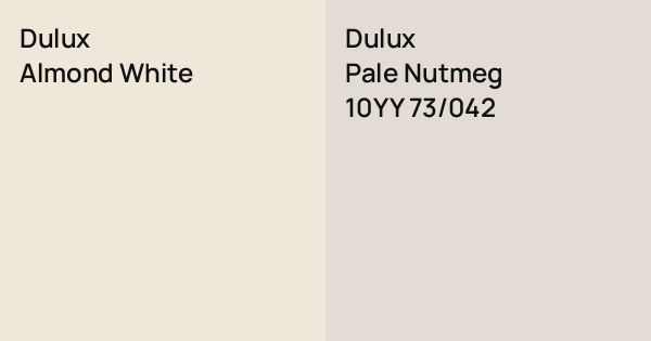 Dulux Almond White vs. Dulux Pale Nutmeg comparison