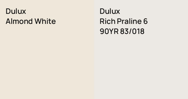 Dulux Almond White vs. Dulux Rich Praline 6 comparison