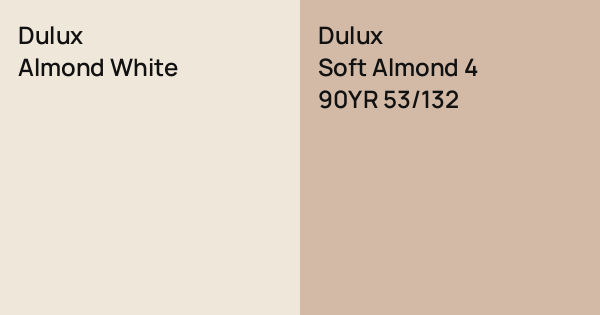 Dulux Almond White vs. Dulux Soft Almond 4 comparison