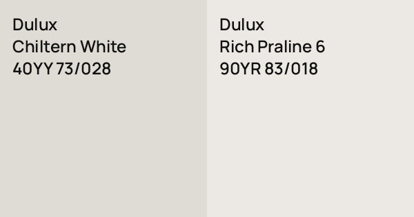 Dulux Chiltern White vs. Dulux Rich Praline 6 comparison