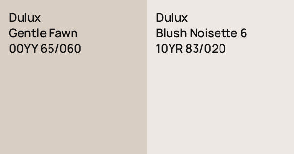 Dulux Gentle Fawn vs. Dulux Blush Noisette 6 comparison