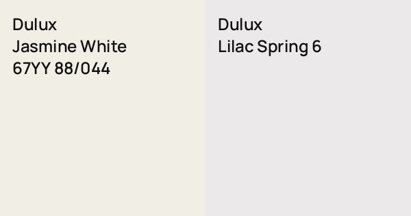 Dulux Jasmine White vs. Dulux Lilac Spring 6 comparison