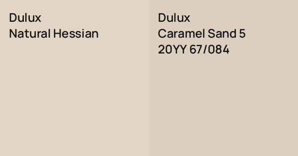Dulux Natural Hessian vs. Dulux Caramel Sand 5 comparison
