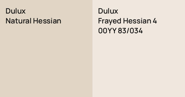 Dulux Natural Hessian vs. Dulux Frayed Hessian 4 comparison