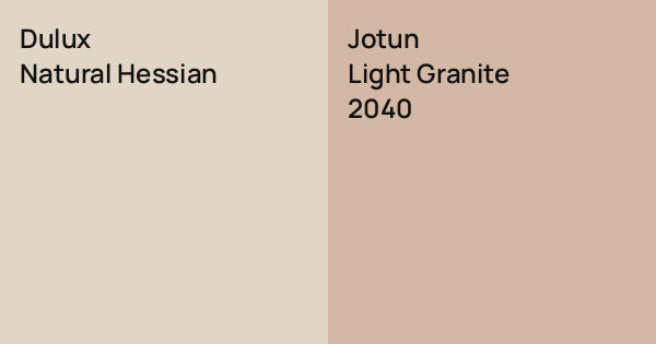 Dulux Natural Hessian vs. Jotun Light Granite comparison