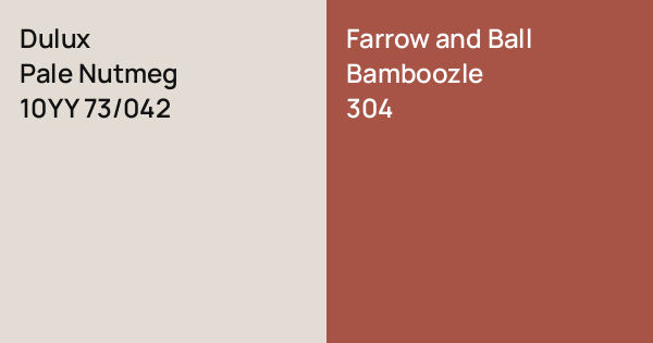 Dulux Pale Nutmeg vs. Farrow and Ball Bamboozle comparison