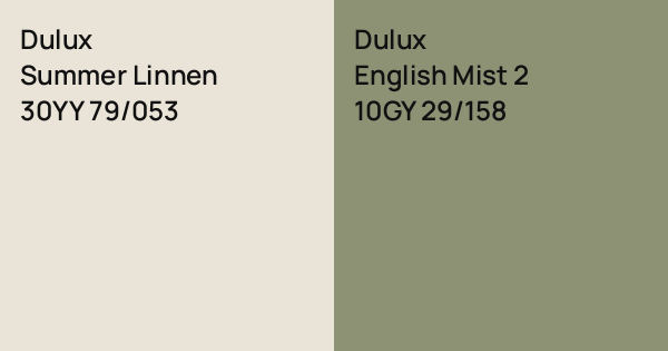 Dulux Summer Linnen vs. Dulux English Mist 2 comparison