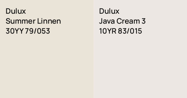 Dulux Summer Linnen vs. Dulux Java Cream 3 comparison