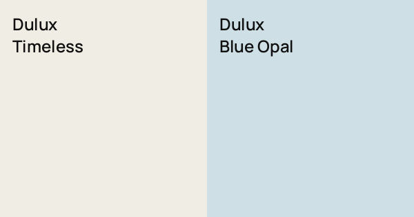 Dulux Timeless vs. Dulux Blue Opal comparison