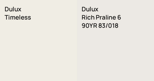 Dulux Timeless vs. Dulux Rich Praline 6 comparison