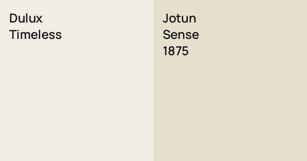 Dulux Timeless vs. Jotun Sense comparison