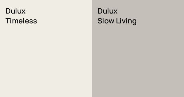 Dulux Timeless vs. Dulux Slow Living comparison