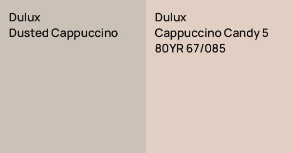 Dulux Dusted Cappuccino vs. Dulux Cappuccino Candy 5 comparison