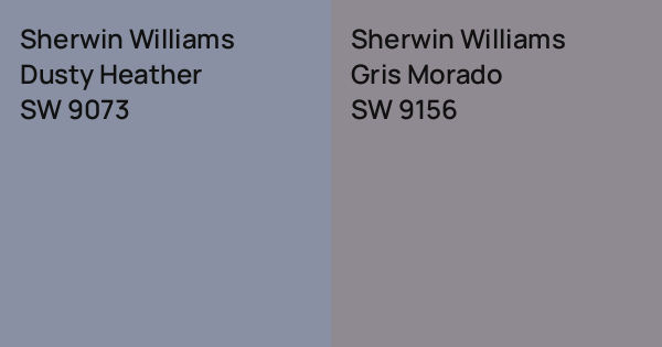 Sherwin Williams Dusty Heather vs. Sherwin Williams Gris Morado comparison