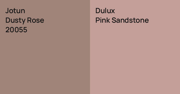 Jotun Dusty Rose vs. Dulux Pink Sandstone comparison
