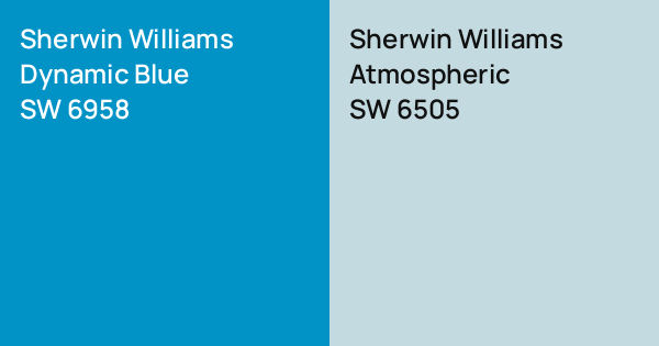 Sherwin Williams Dynamic Blue vs. Sherwin Williams Atmospheric comparison