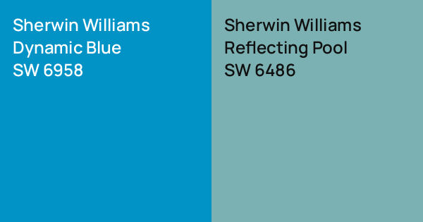 Sherwin Williams Dynamic Blue vs. Sherwin Williams Reflecting Pool ...