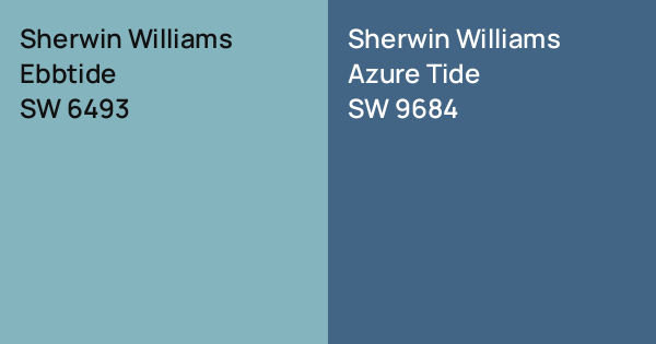 Sherwin Williams Ebbtide vs. Sherwin Williams Azure Tide comparison
