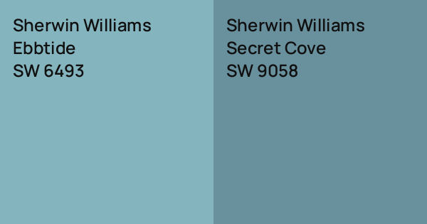 Sherwin Williams Ebbtide vs. Sherwin Williams Secret Cove comparison