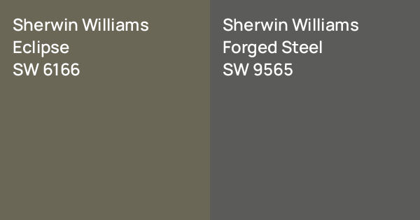 Sherwin Williams Eclipse vs. Sherwin Williams Forged Steel comparison