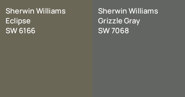 Sherwin Williams Eclipse vs. Sherwin Williams Grizzle Gray comparison
