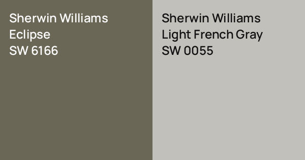Sherwin Williams Eclipse vs. Sherwin Williams Light French Gray comparison