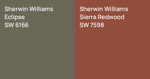 Sherwin Williams Eclipse vs. Sherwin Williams Sierra Redwood comparison