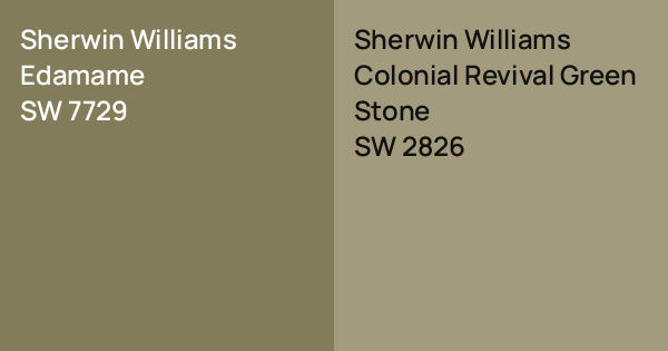 Sherwin Williams Edamame vs. Sherwin Williams Colonial Revival Green ...
