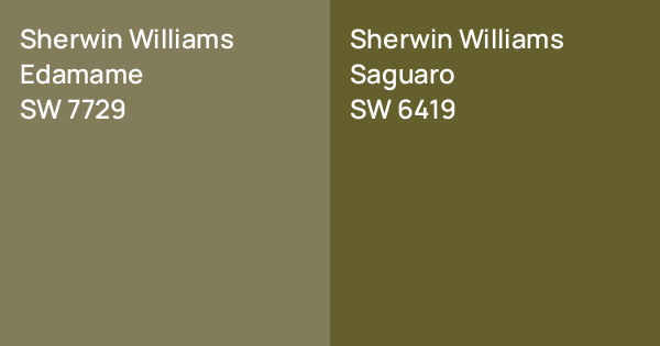 Sherwin Williams Edamame vs. Sherwin Williams Saguaro comparison