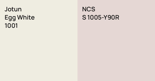 Jotun Egg White vs. NCS S 1005-Y90R comparison