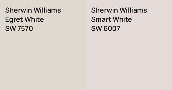 Sherwin Williams Egret White vs. Sherwin Williams Smart White comparison