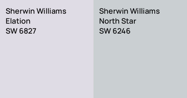 Sherwin Williams Elation vs. Sherwin Williams North Star comparison