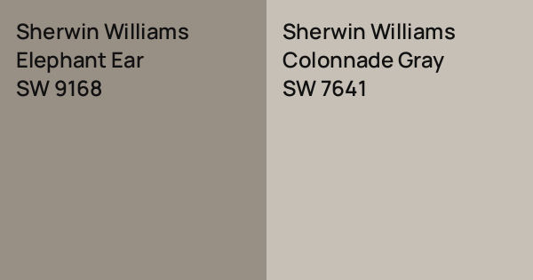 Sherwin Williams Elephant Ear vs. Sherwin Williams Colonnade Gray ...