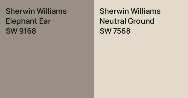 Sherwin Williams Elephant Ear vs. Sherwin Williams Neutral Ground ...