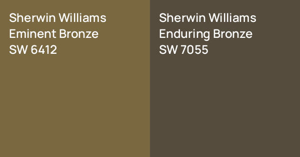 Sherwin Williams Eminent Bronze vs. Sherwin Williams Enduring Bronze ...