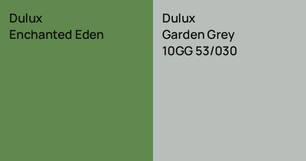 Dulux Enchanted Eden vs. Dulux Garden Grey comparison