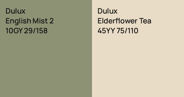 Dulux English Mist 2 vs. Dulux Elderflower Tea comparison