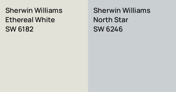 Sherwin Williams Ethereal White vs. Sherwin Williams North Star comparison
