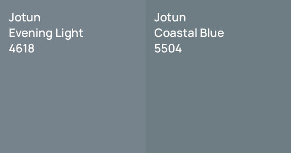 Jotun Evening Light vs. Jotun Coastal Blue comparison