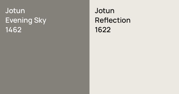 Jotun Evening Sky vs. Jotun Reflection comparison