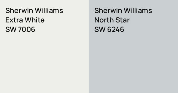 Sherwin Williams Extra White vs. Sherwin Williams North Star comparison